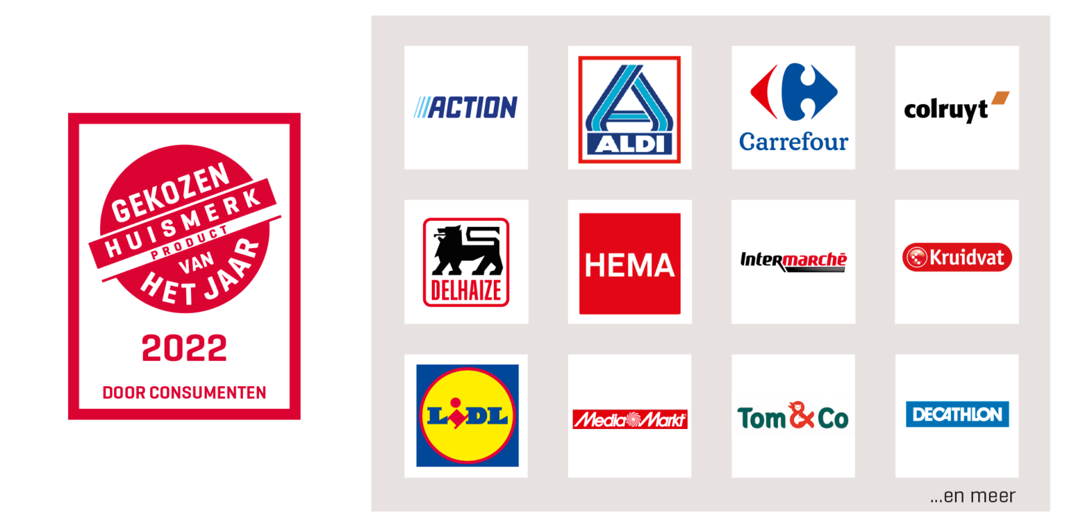 Het logo – Gekozen Huismerk Product van het Jaar België